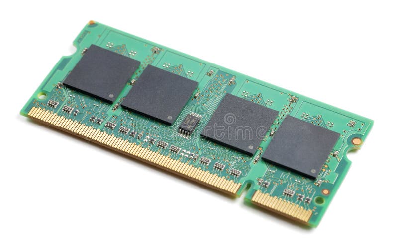 Blue DDR RAM Stick on Isolated Background Stock Image - Image of board ...