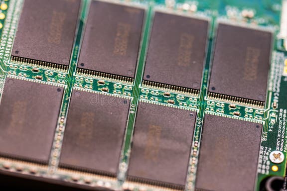 Memory Chips of a SATA SSD Hard Drive.. Stock Photo - Image of data ...