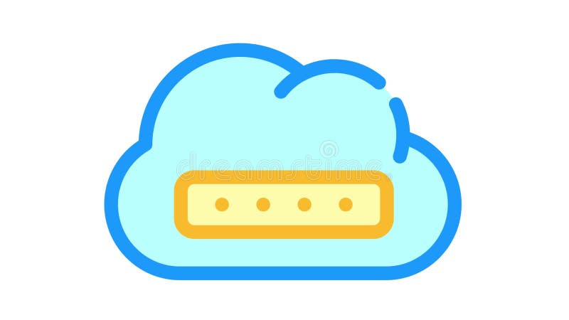 Memory Cloud Storage Color Icon Animation Stock Video - Video of ...