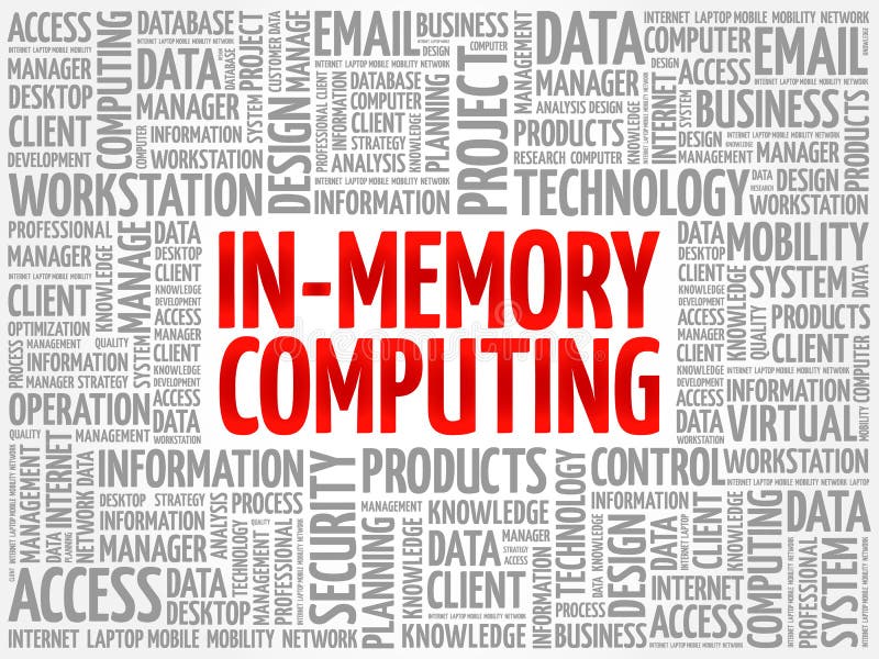 In-Memory Computing Word Cloud Stock Illustration - Illustration of ...