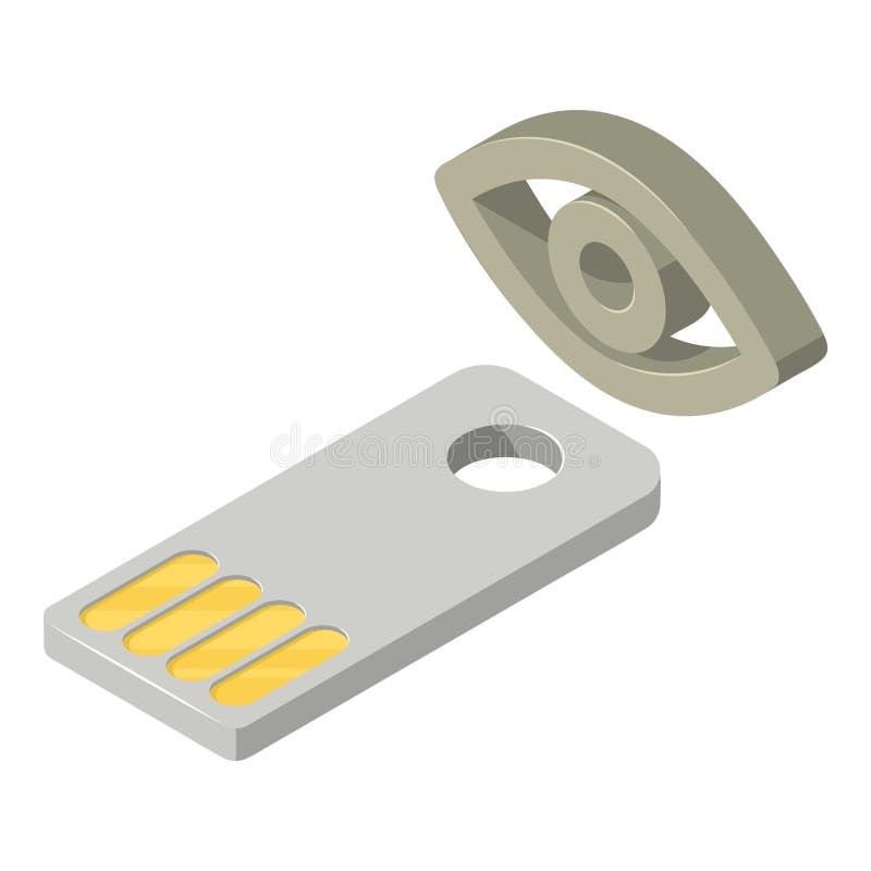 Memory Device Icon Isometric Vector. New White Memory Card and Open Eye ...
