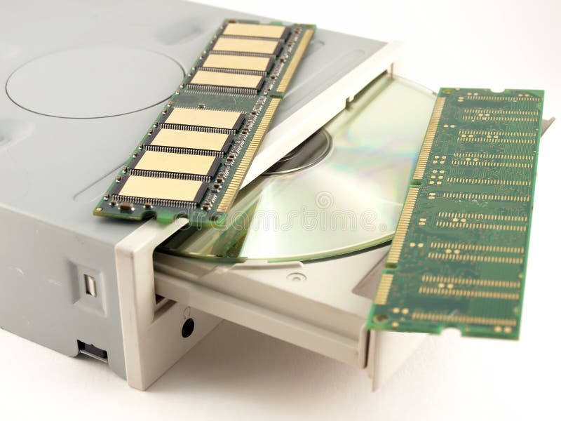 Memory and Drive for CD-ROM Stock Image - Image of ejected, media: 12792535