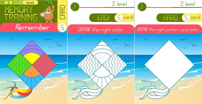 Colour and pattern kite5 stock illustration. Illustration of memory ...