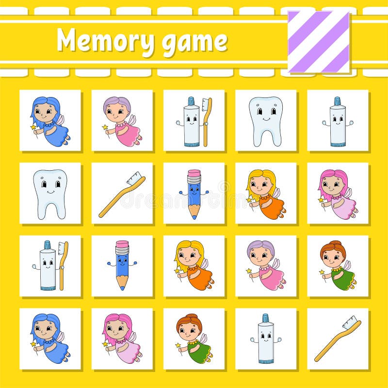 Memory Game for Kids. Education Developing Worksheet. Activity Page ...