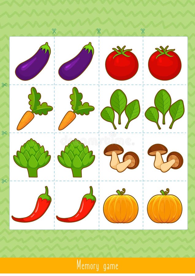 Memory Game for Kids. Educational Children Game Stock Vector ...