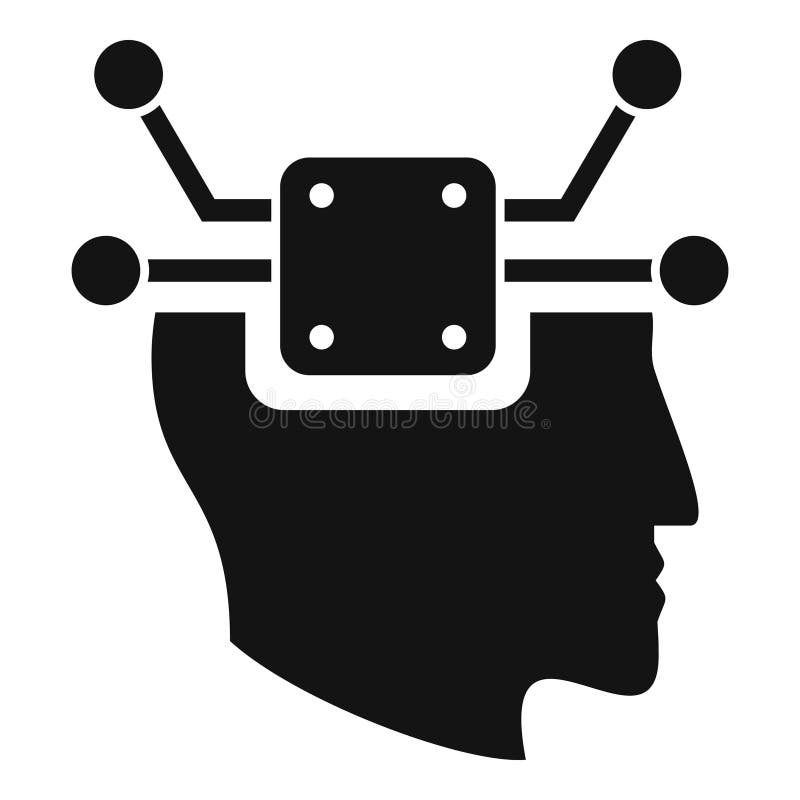 Memory Head Processor Icon Simple Vector. Lost Mind Stock Vector ...