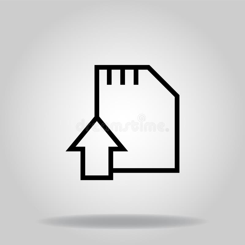 Memory Icon or Logo in Outline Stock Vector - Illustration of black ...