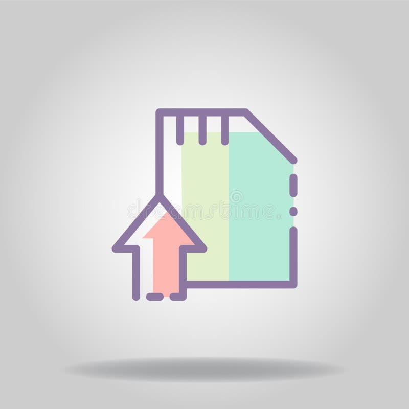 Memory Icon or Logo in Pastel Color Stock Vector - Illustration of save ...