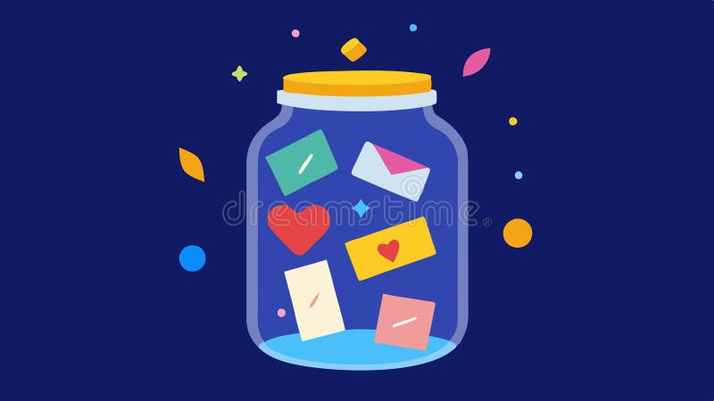 Memory Jar a Jar Filled with Colorful Notes and Mementos Representing ...