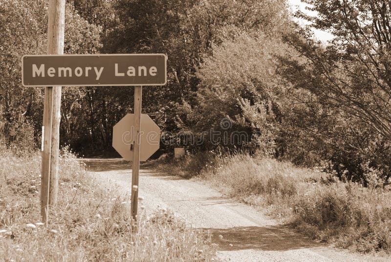 Memory lane sign stock photo. Image of text, directions - 41185736
