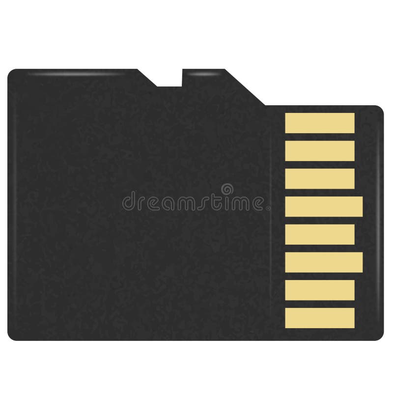 Memory microSD card stock vector. Illustration of drive - 232011851