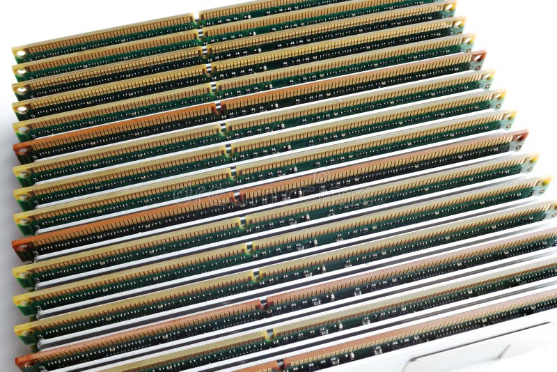 Memory Modules Isolated on the White Background Stock Photo - Image of ...