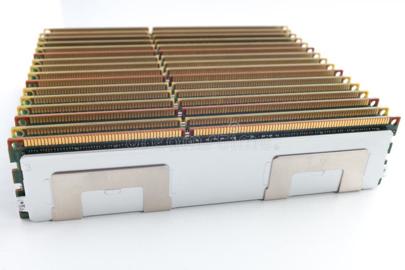 Memory Modules Isolated on the White Background Stock Photo - Image of ...