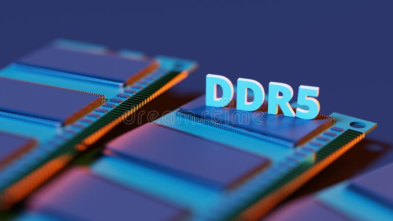 Memory Parts Mounted on a Personal Computer,3d Rendering Stock ...