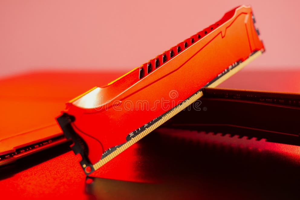 Memory RAM Module Closeup. Modern Computer Parts and Hardware Component ...