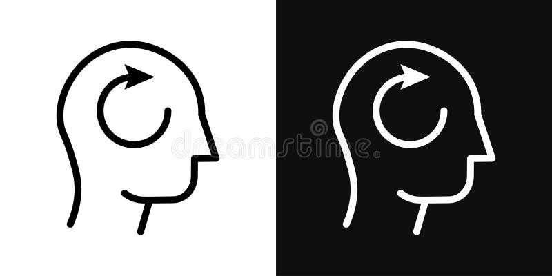 Memory Recall Icon Set. Recall Flashback Remembrance Vector Symbol in a ...