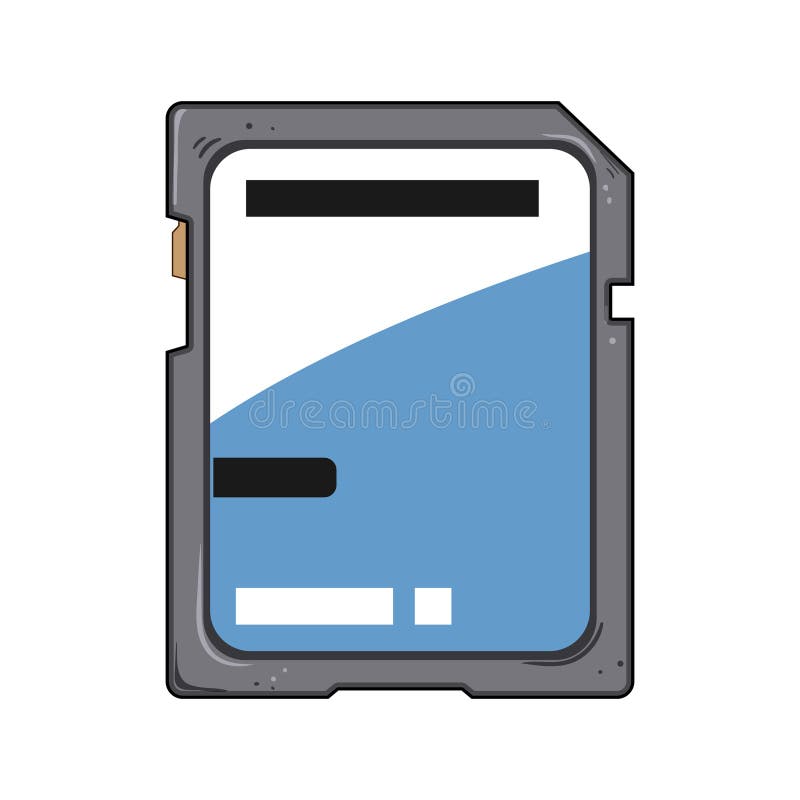 Memory Sd Card Cartoon Vector Illustration Stock Illustration ...
