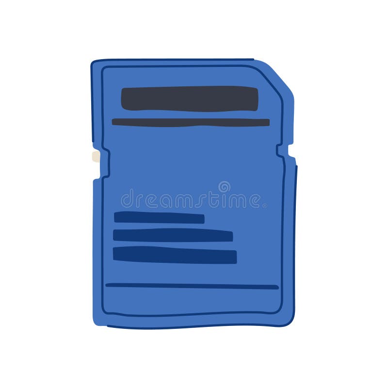 Memory Sd Card Cartoon Vector Illustration Stock Illustration ...