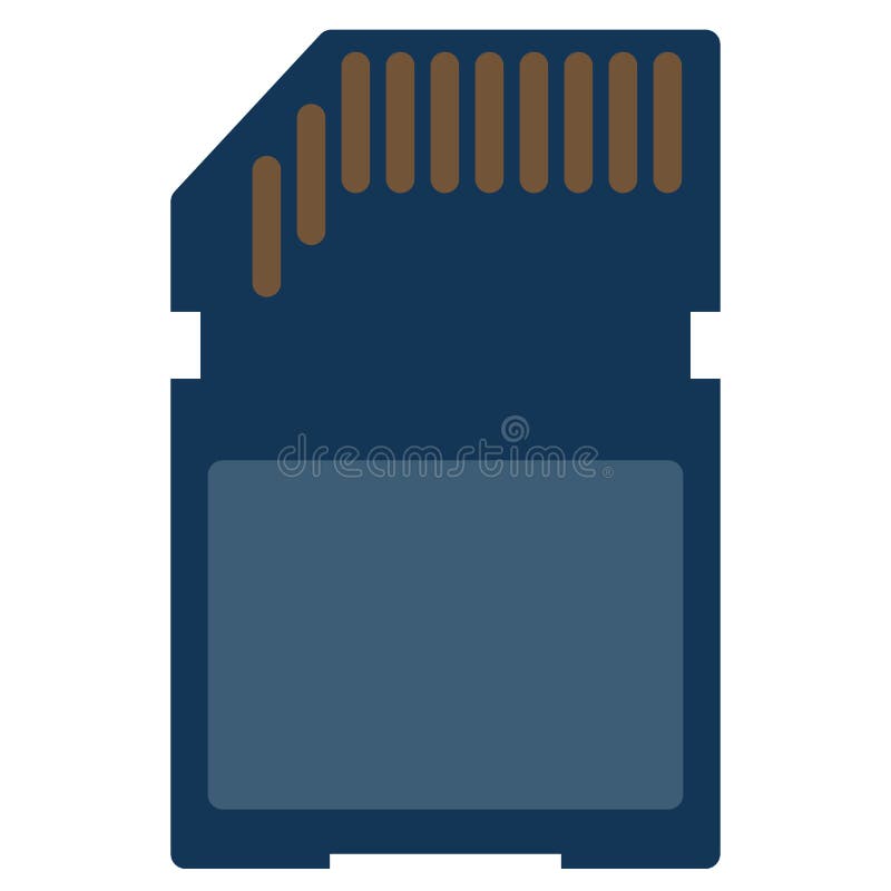 Memory SD Card Vector Illustration Stock Vector - Illustration of ...