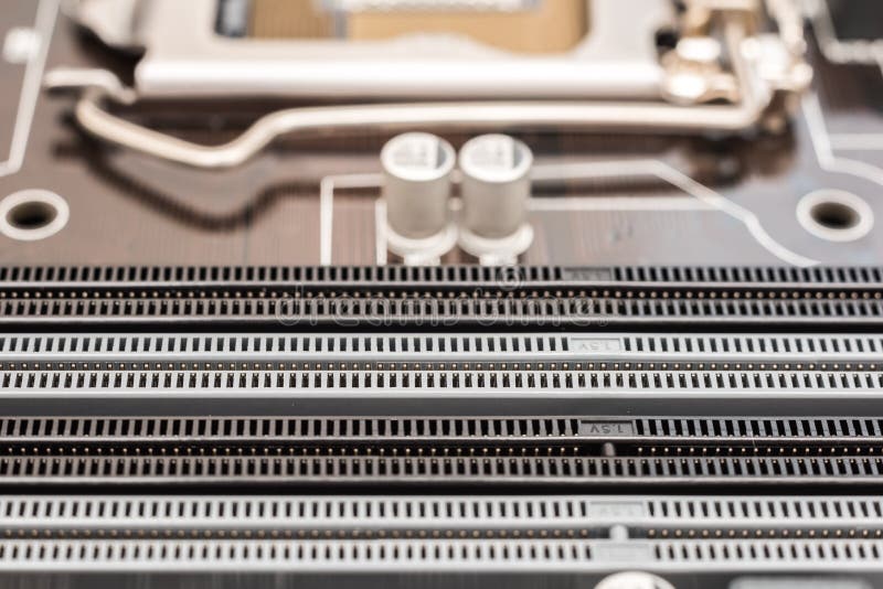 Memory Slot on Motherboard stock image. Image of closeup - 49670441