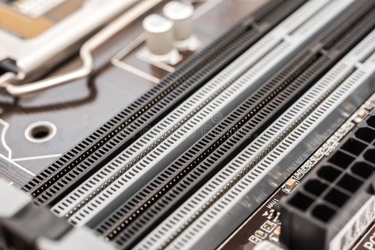 Memory Slot on Motherboard stock photo. Image of component - 49670464