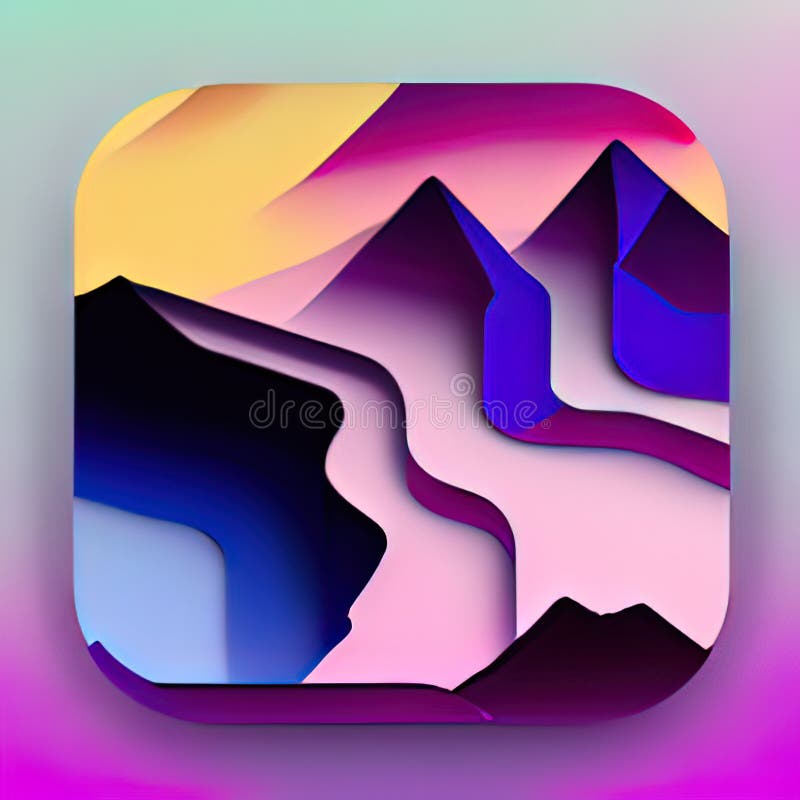 Memory Software App Icon. Generative AI. Stock Illustration ...