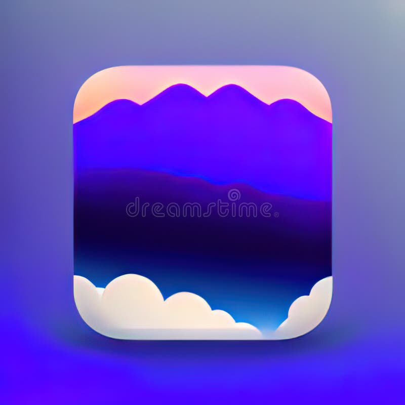 Memory Software App Icon. Generative AI. Stock Illustration ...