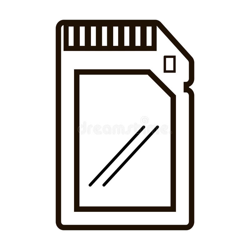 Memory Stick Card Isolated Icon Stock Vector Illustration Of Graphic