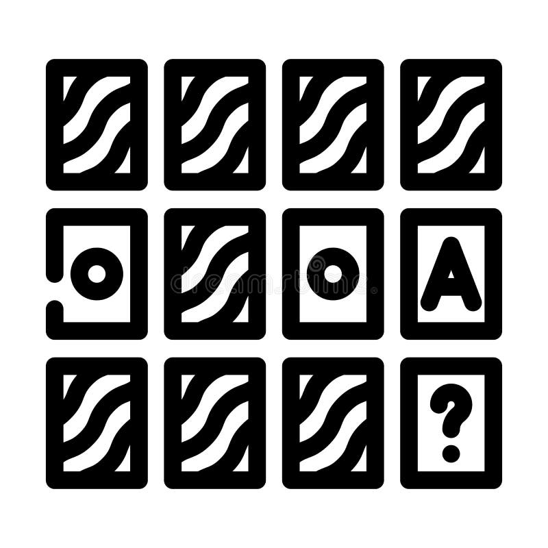 Memory Training Line Icon Vector Illustration Black Stock Vector ...