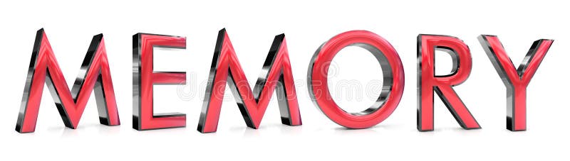 The memory word in bubble stock illustration. Illustration of memory ...