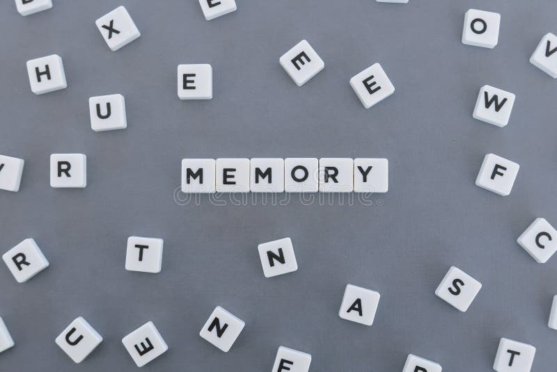 Word memory on toy cubes stock image. Image of cube, creativity - 94763469