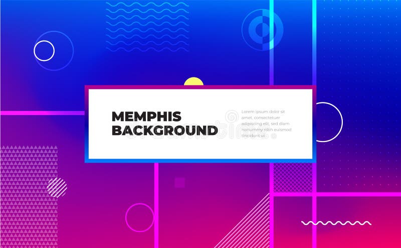 Memphis Abstract Color Background Design. Fluid Gradient Shapes ...