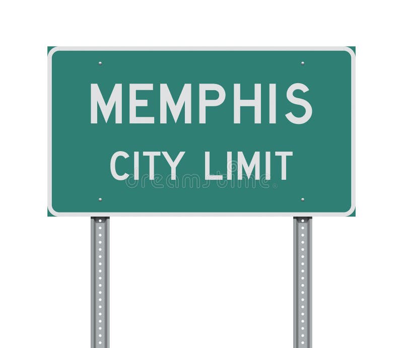 Memphis City Limit Road Sign Stock Vector - Illustration of ...