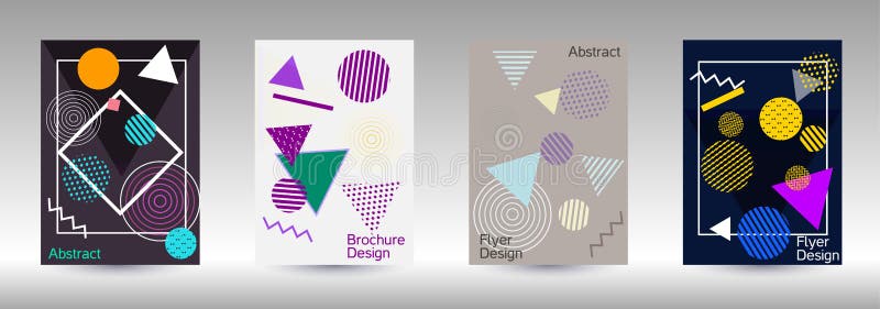 Memphis cover design. stock vector. Illustration of colorful - 181667904