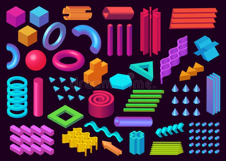 Cylinder Different Shapes Stock Illustrations – 787 Cylinder Different ...