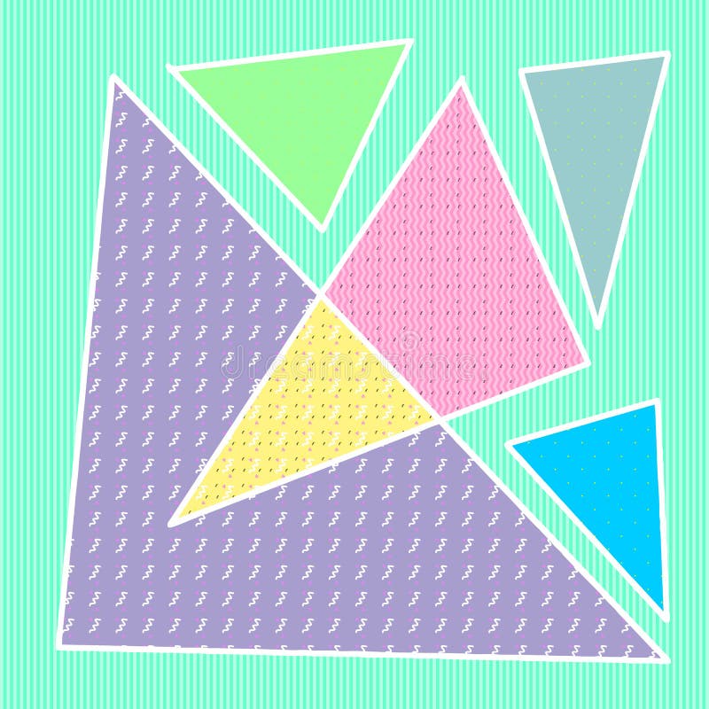 Memphis Style Abstract Art Set Stock Illustration - Illustration of ...