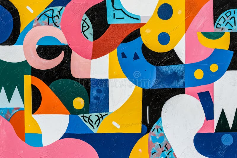 Memphis Design Patterns for Prints Stock Photo - Image of triangle ...