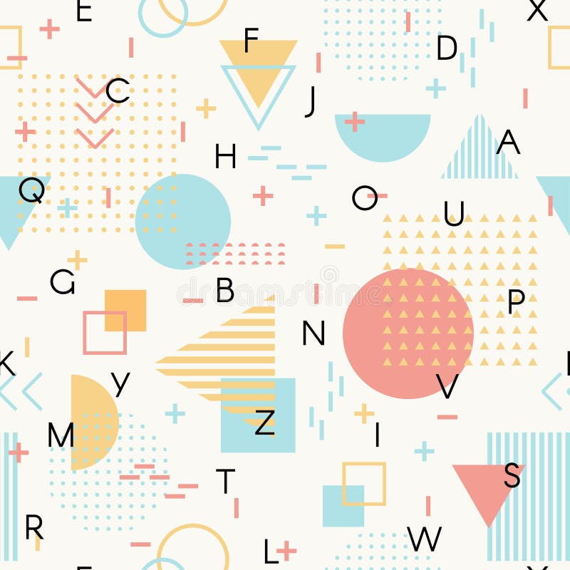 Black White Memphis Letters Stock Illustrations – 250 Black White ...