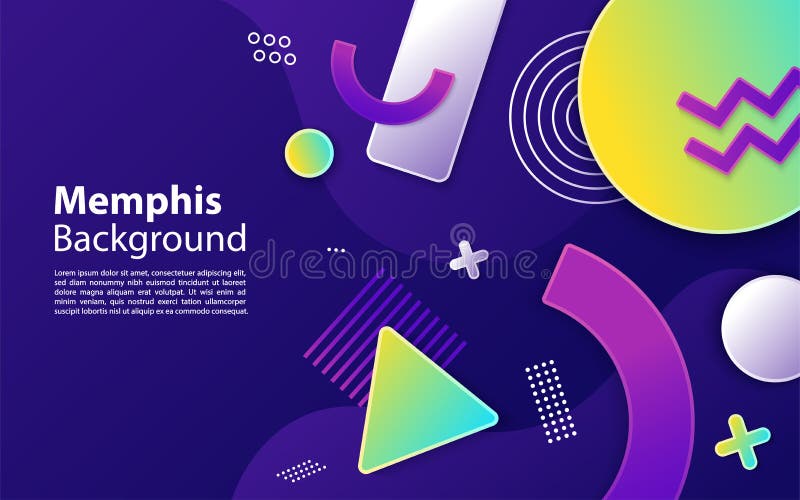 Memphis and Hipster Style Graphic Geometric Elements. Graphic Design ...