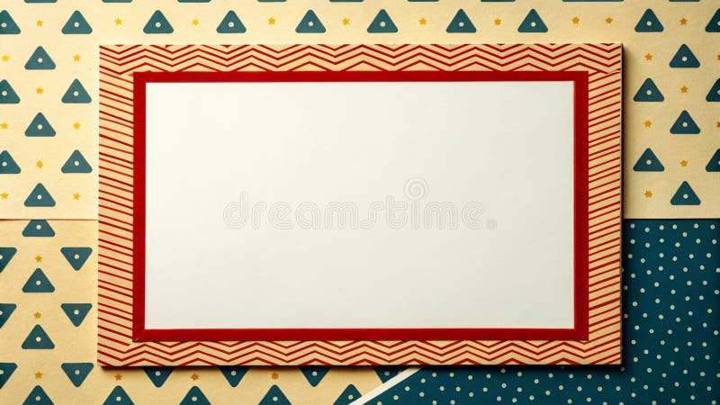 Memphis Pattern Border with Paper Texture and Autumn Night Palette ...