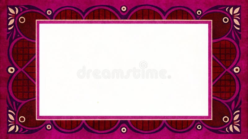 Memphis Pattern Border with Paper Texture and Deep Crimson Palette ...
