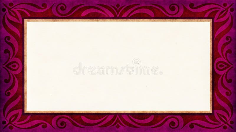 Memphis Pattern Border with Paper Texture and Deep Crimson Palette ...