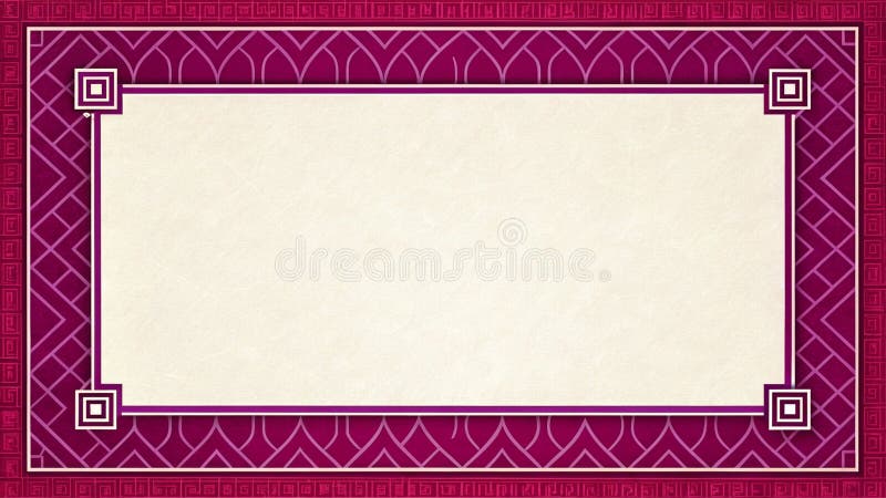 Memphis Pattern Border with Paper Texture and Deep Crimson Palette ...
