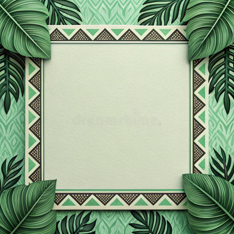Memphis Pattern Border with Paper Texture and Forest Whisper Palette ...