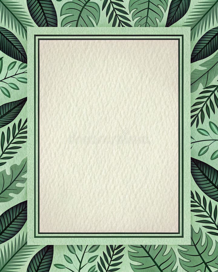 Memphis Pattern Border with Paper Texture and Forest Whisper Palette ...