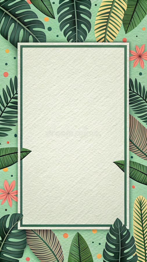 Memphis Pattern Border with Paper Texture and Forest Whisper Palette ...