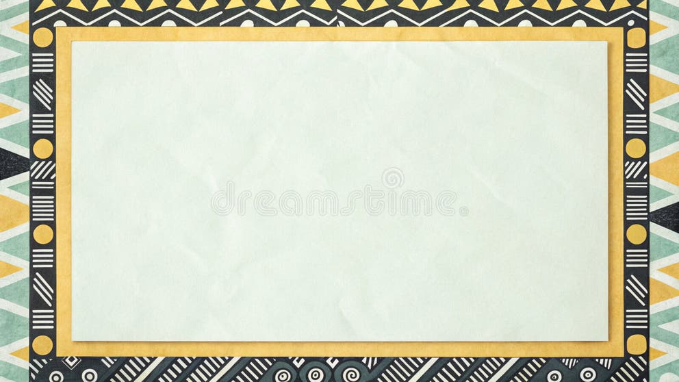 Memphis Pattern Border with Paper Texture and Modern Chic Palette Stock ...
