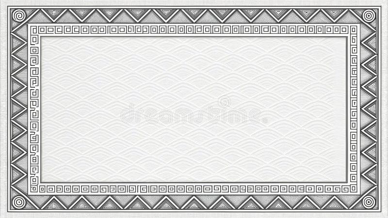 Memphis Pattern Border with Paper Texture and Monochrome Steel Palette ...