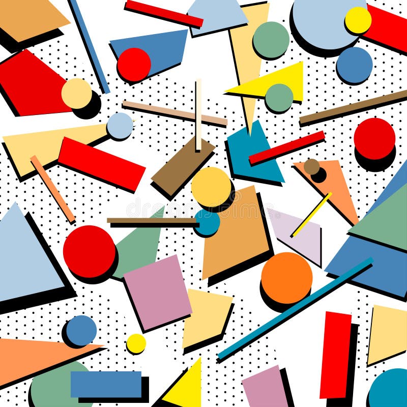 Memphis Pattern Design on White Background Stock Vector - Illustration ...