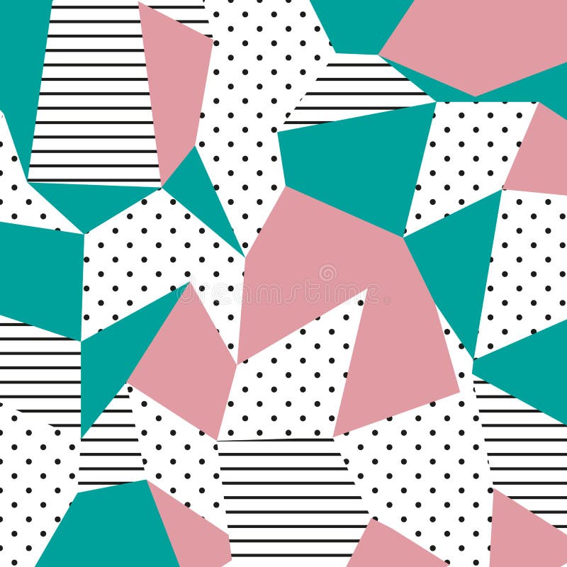 The Memphis Pattern. Trending Abstract Design with Irregular Shapes ...